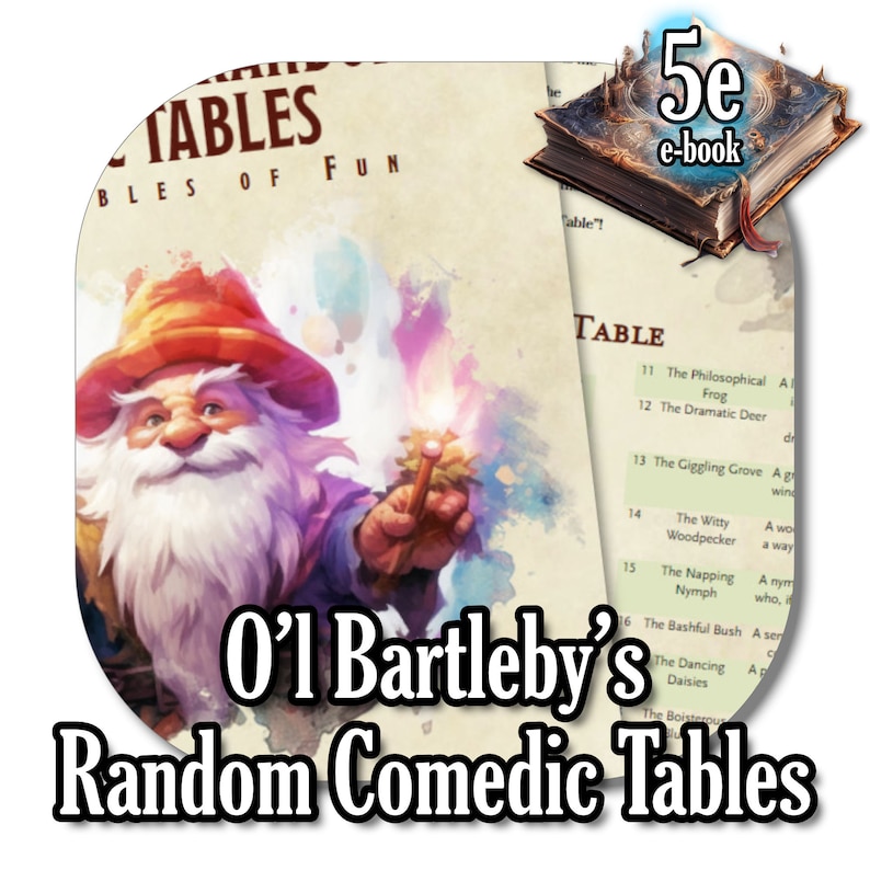 Comedic RPG Adventure Tables: 5e Random Scenarios (PDF Download) - Etsy