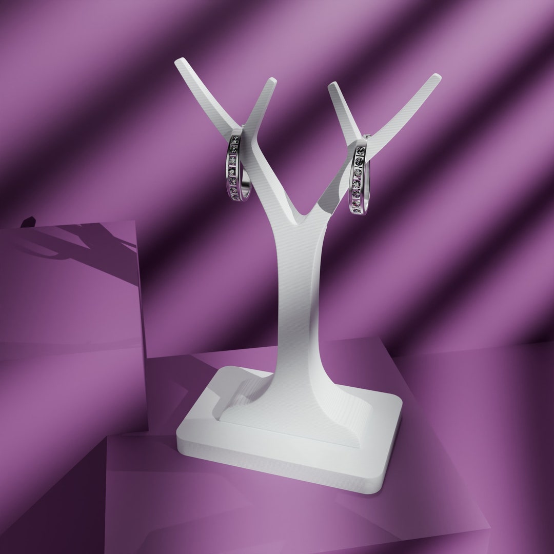 Earring Tree Stand 3D STL File: Jewelry Display (digital Download) - Etsy