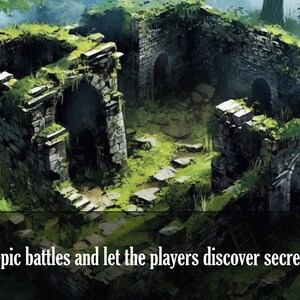 10 High-resolution RPG Battle Maps, Mossy Dungeon Encounter Maps 02 ...