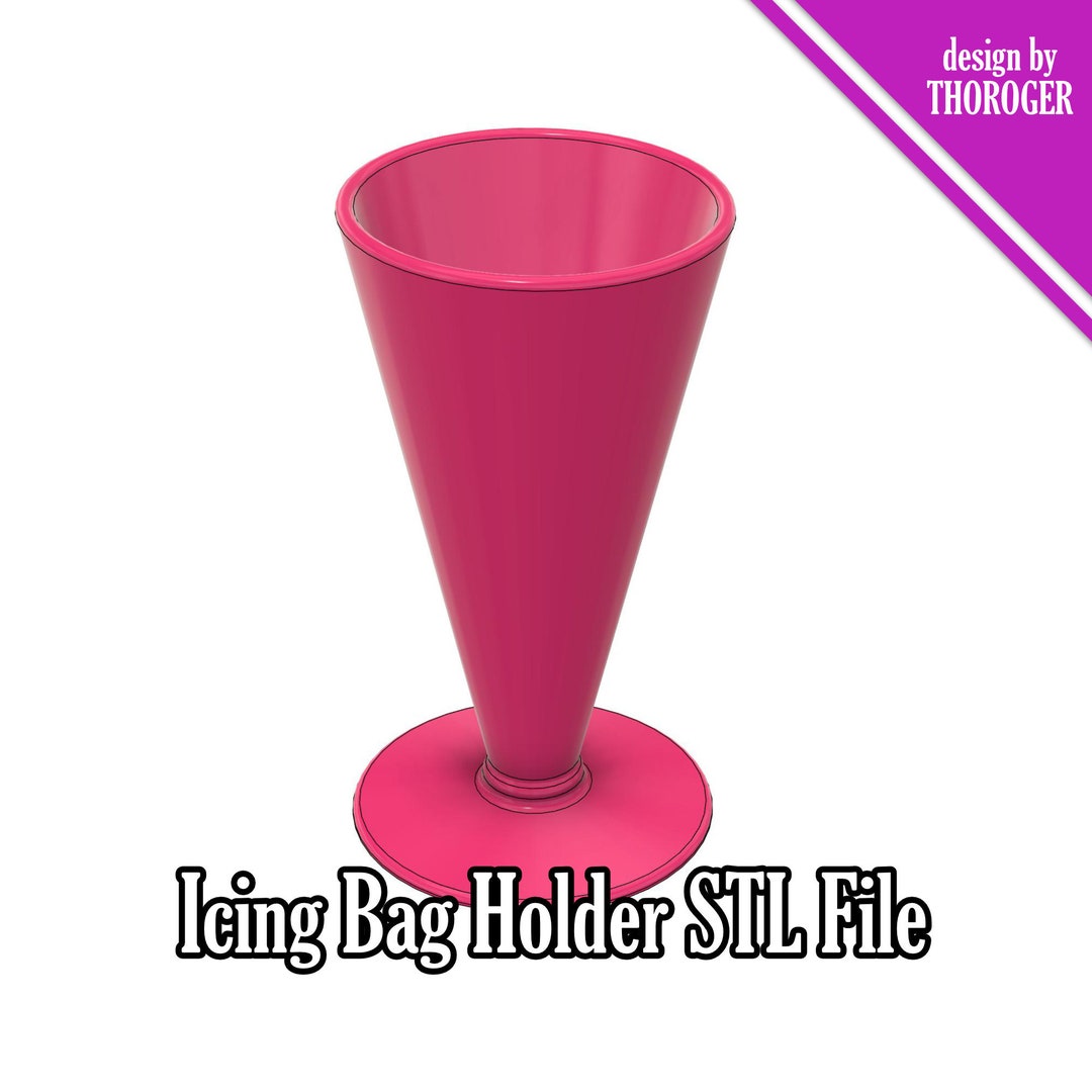 3D Print Icing Bag Holder STL File: DIY Cookie Baking Tool (digital ...