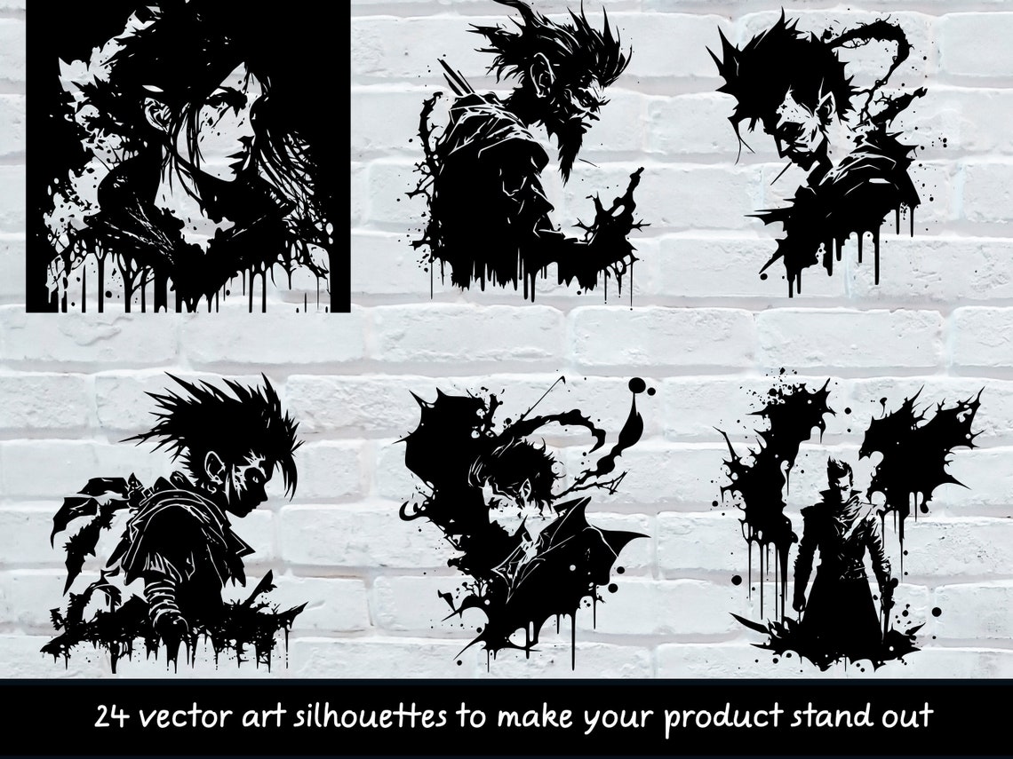 Fantasy Silhouette SVG - Dnd Svg Bundle Von 24 Fantasy Silhouette ...