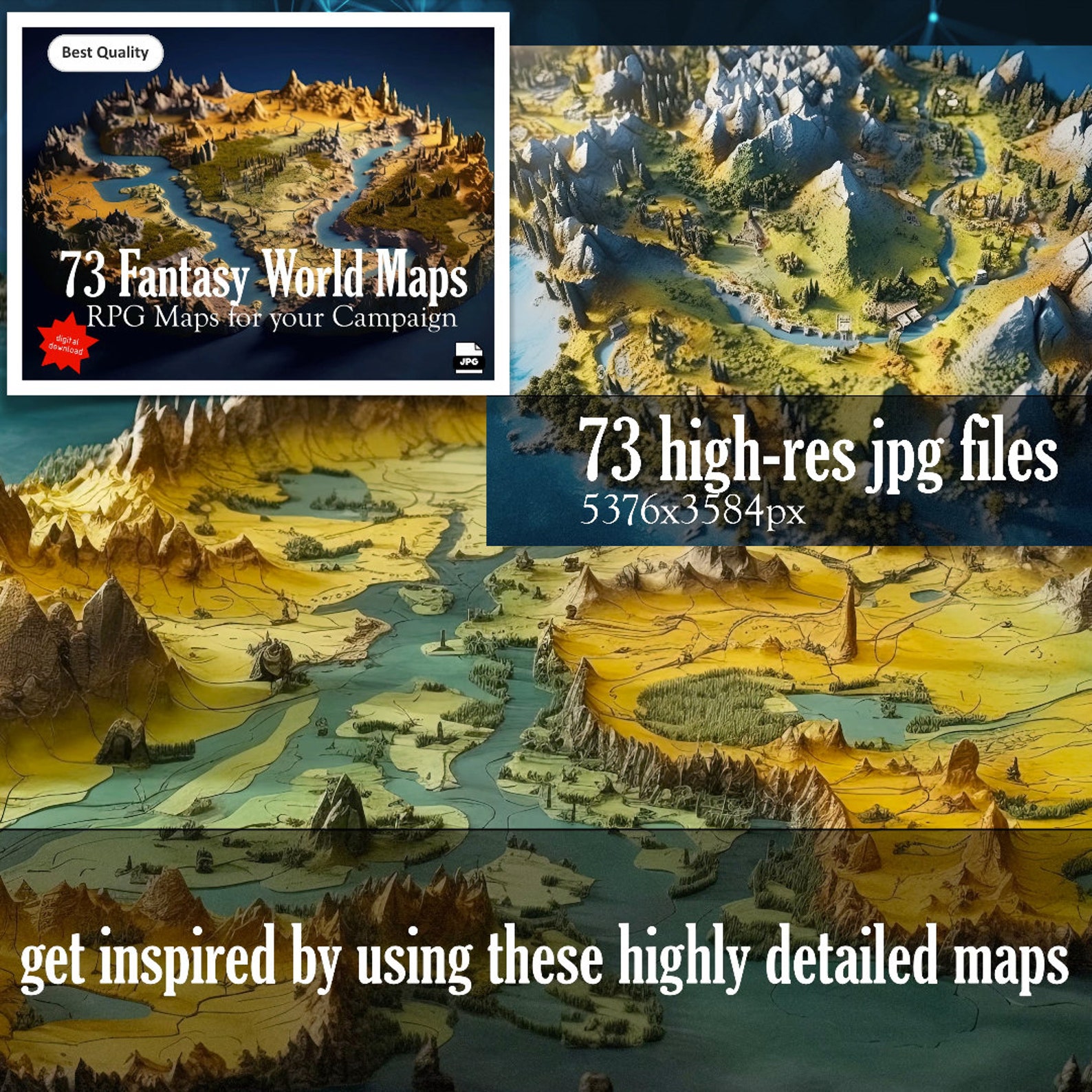 High-resolution Digital World Maps Pack Bundle Pack, 480 JPG Images for ...