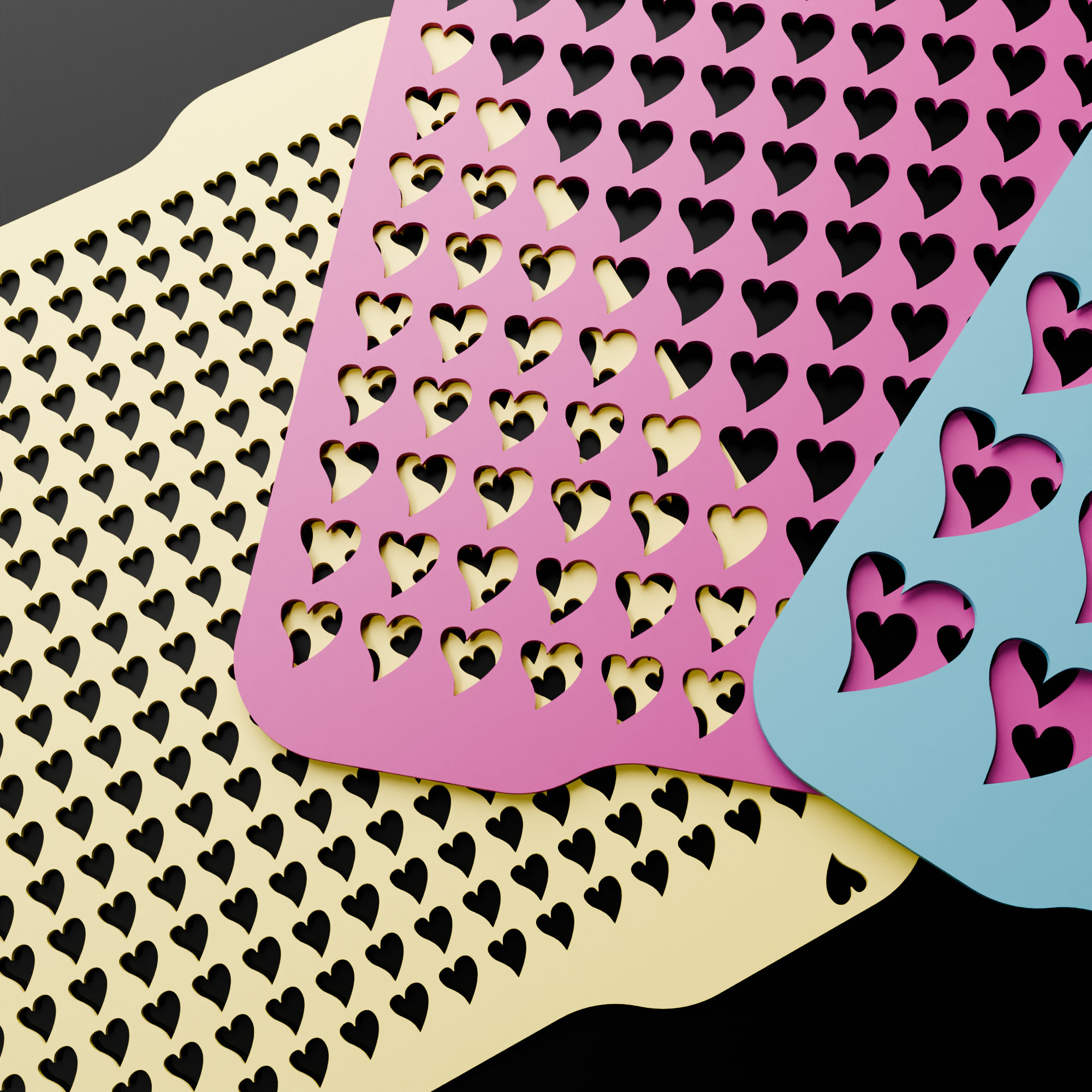 Sprinkle Stencil Heart STL, 3 Sizes of Digital Stencil Files for 3D ...