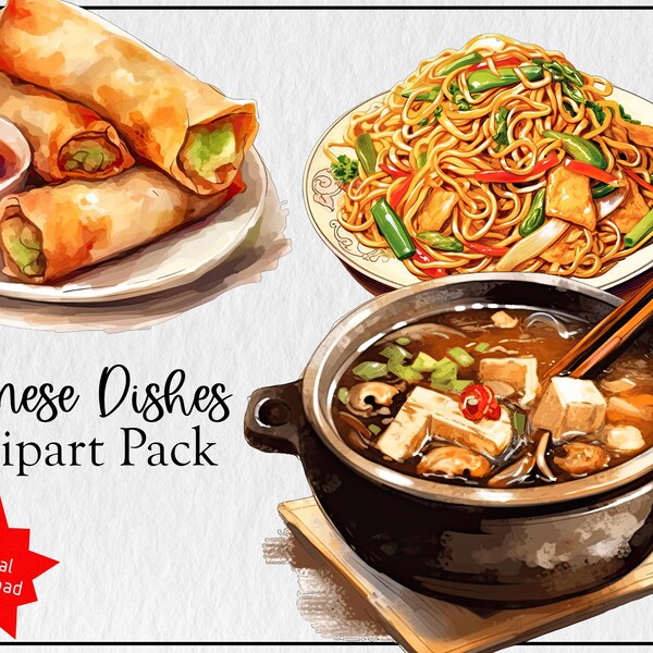 Chinese Food Clipart - Etsy