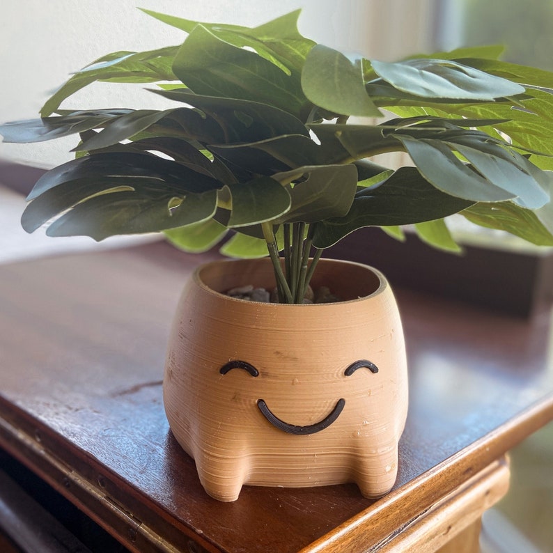 Happy Kawaii Planter Pot STL 3D Print File, Digital Download for 3D ...