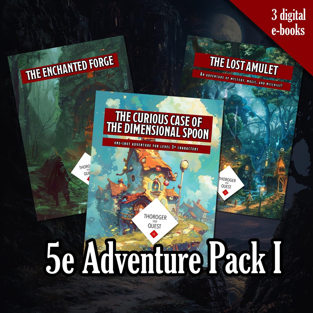5E Adventure Pack: Digital TTRPG Quest Books, Game Master Gift, One ...