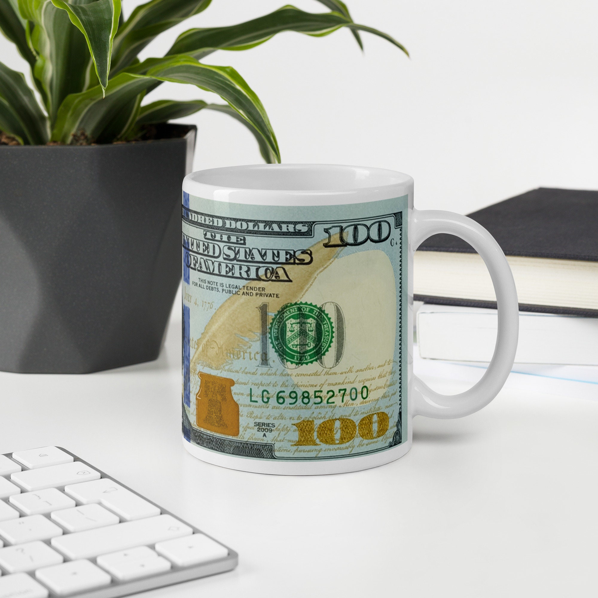 Banknote Mug, Fun Work Mug, Fun Money Mug, US 100 Dollar Bill Mug ...