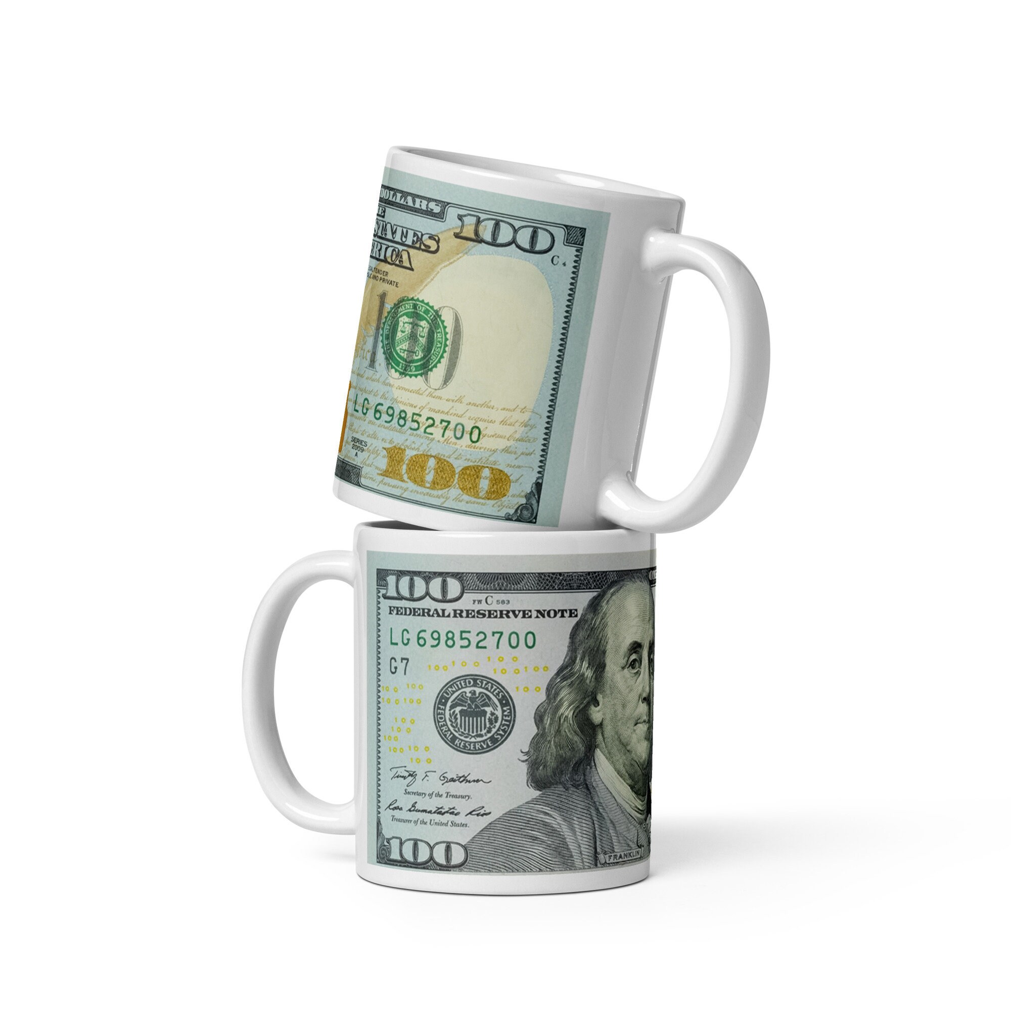 Banknote Mug, Fun Work Mug, Fun Money Mug, US 100 Dollar Bill Mug ...