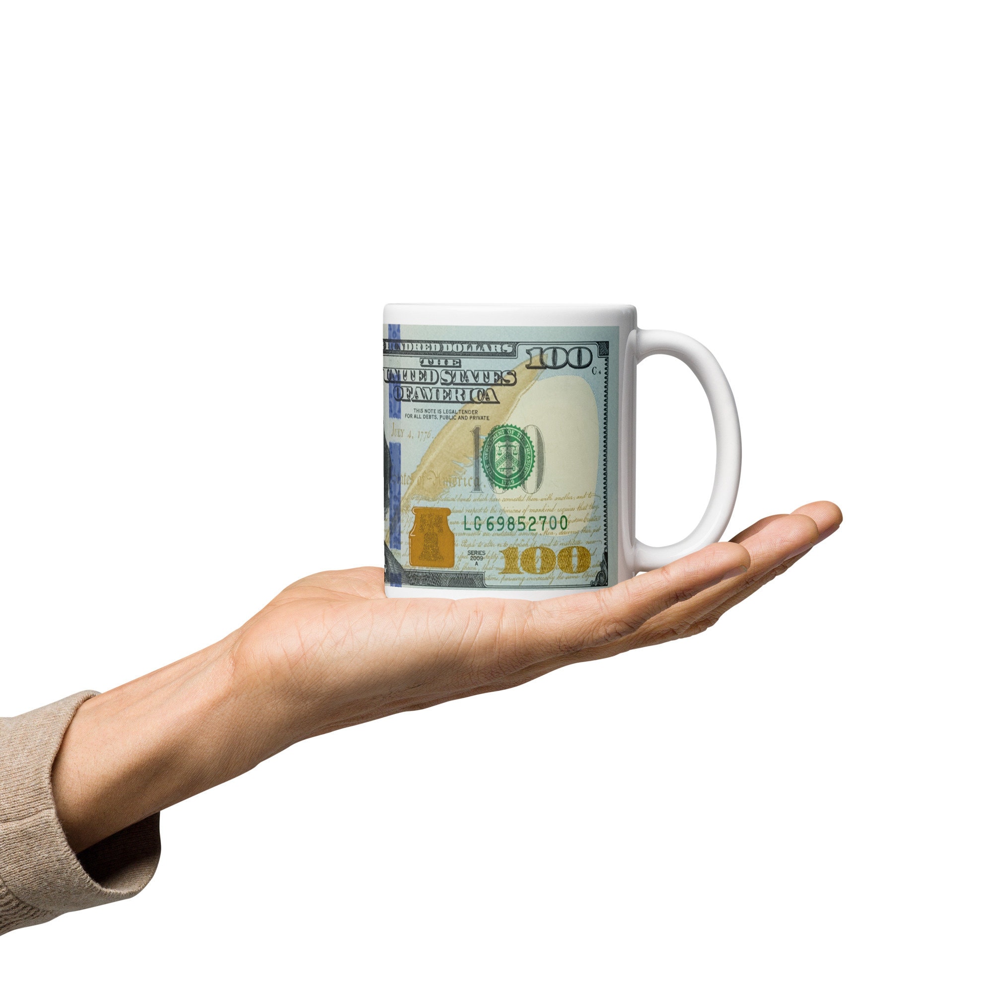 Banknote Mug, Fun Work Mug, Fun Money Mug, US 100 Dollar Bill Mug ...