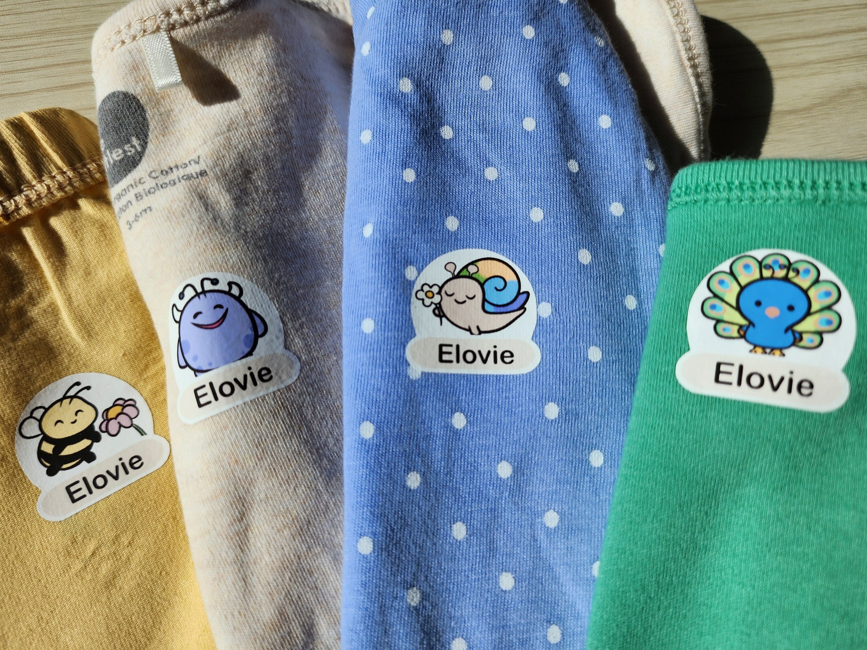 60 Personalized Iron on Name Labels Iron on Clothing Labels Cute Kids ...