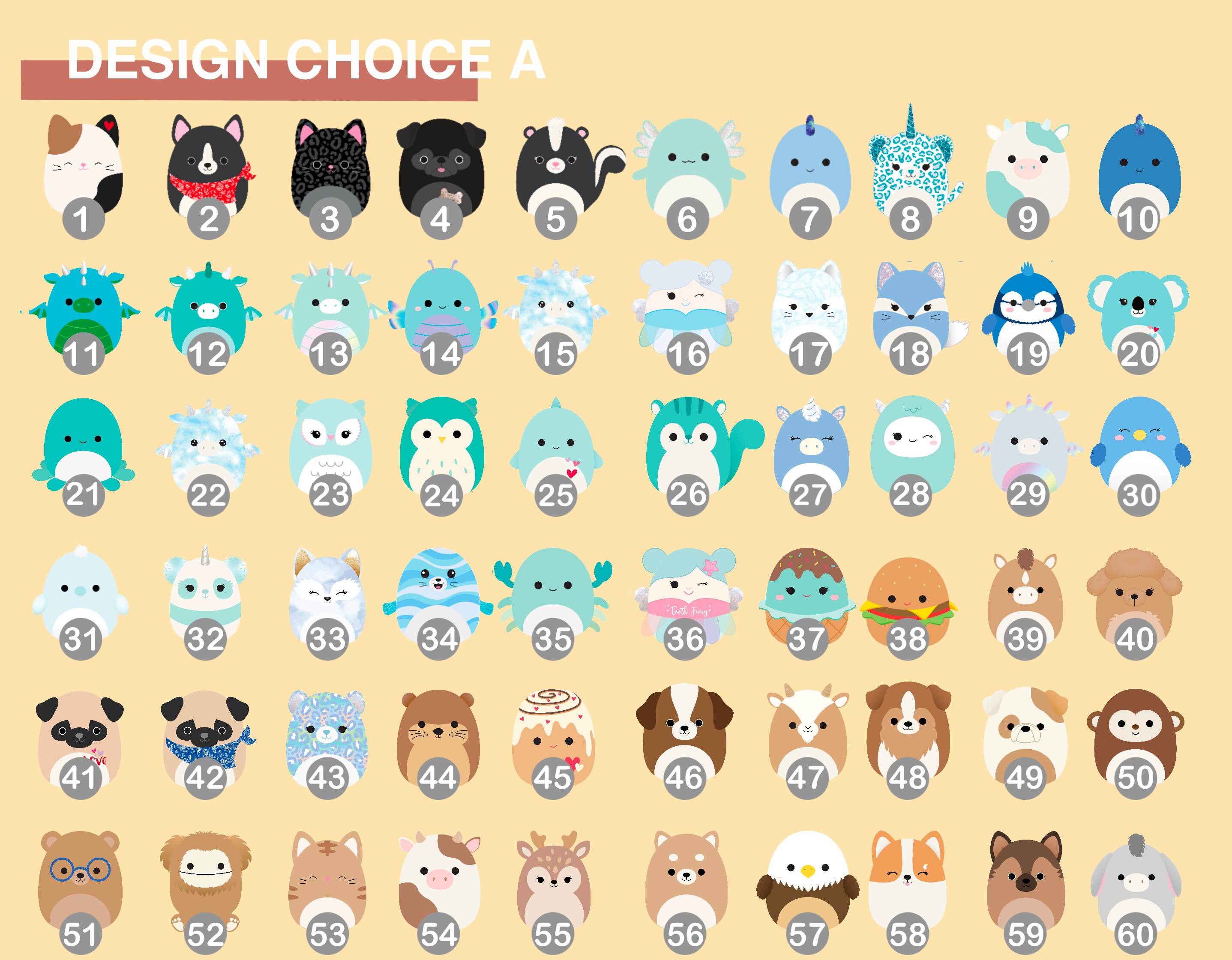 Buy Squishmallow Name Labels Waterproof Labels Iron on Clothing Labels ...