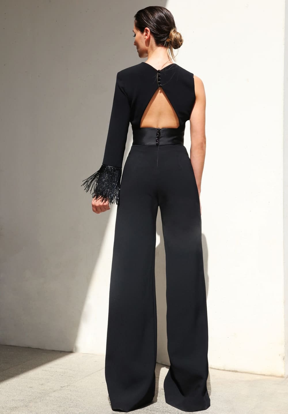Black Backless Jumpsuit for Women Elegant Black Jumpsuit Foe Wedding ...