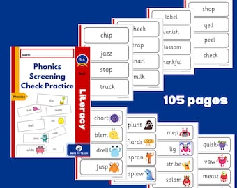 Phonics Screening Check Practise - Etsy UK