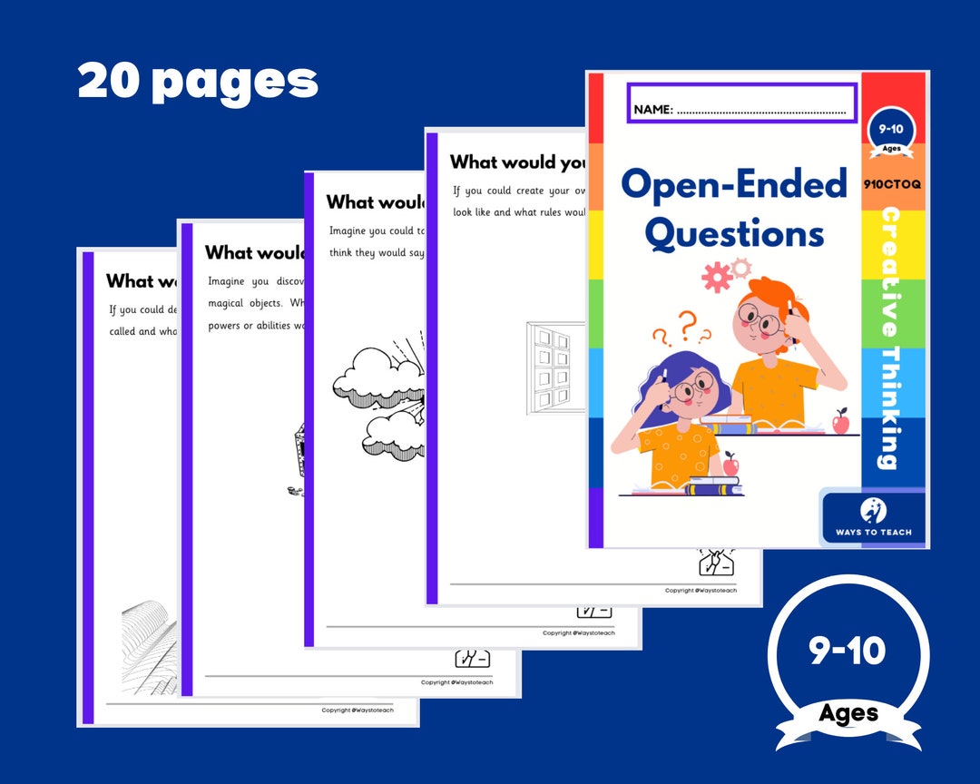 Creative Thinking - Open Ended Questions - for Ages 9-10 Years Old ...