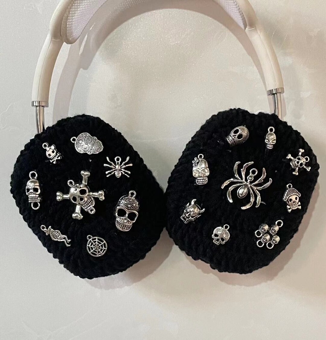 Crochet Airpods Max Headphone Covers | Retro Skeleton & Spider | AirPod ...