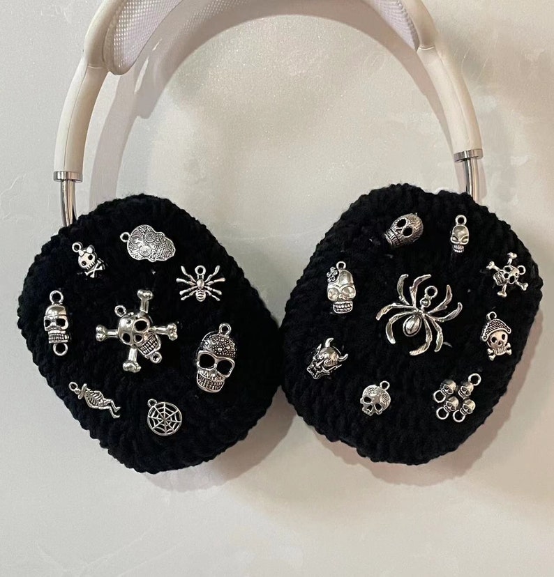 Crochet Airpods Max Headphone Covers | Retro Skeleton & Spider | AirPod ...
