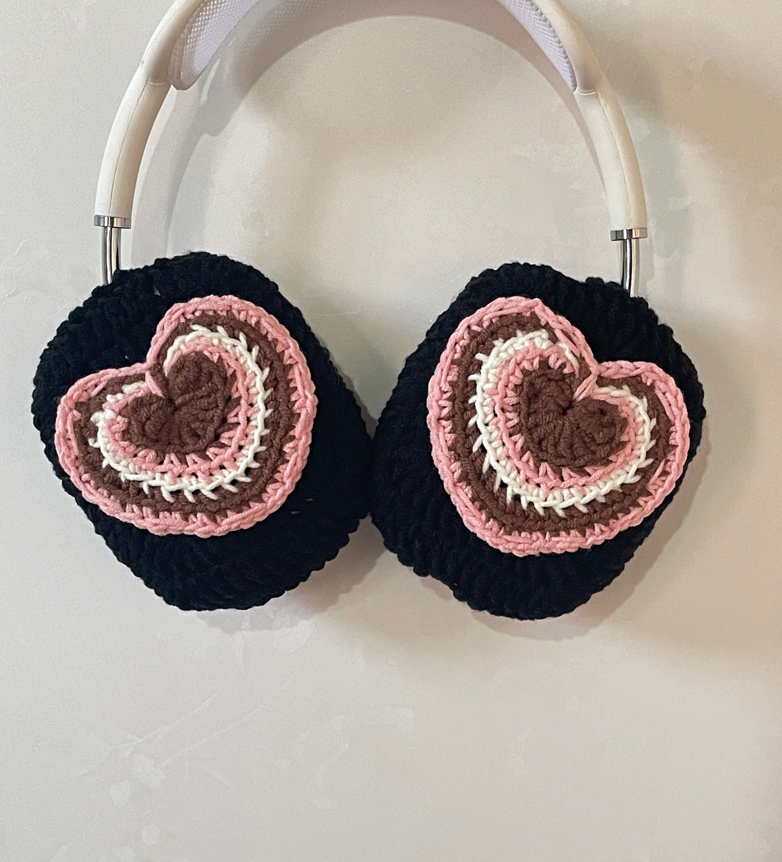 Crochet Airpods Max Headphone Covers | Black Vintage Sweetheart ...