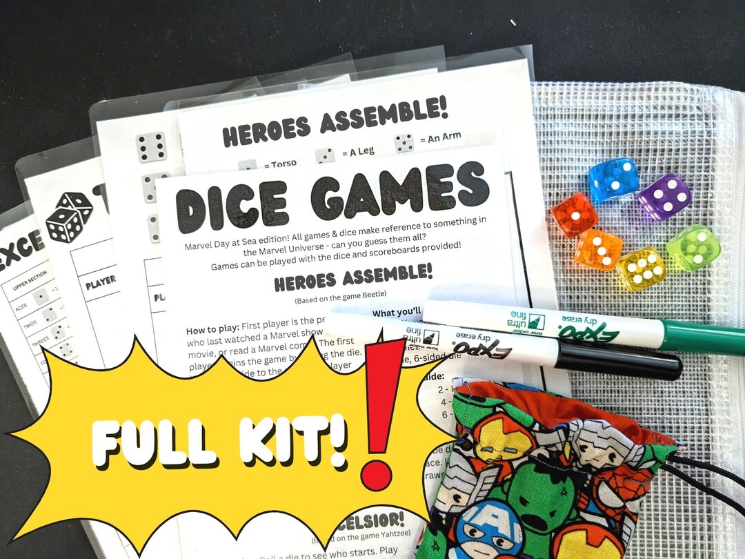 Superhero Dice Games - Full Set - Etsy