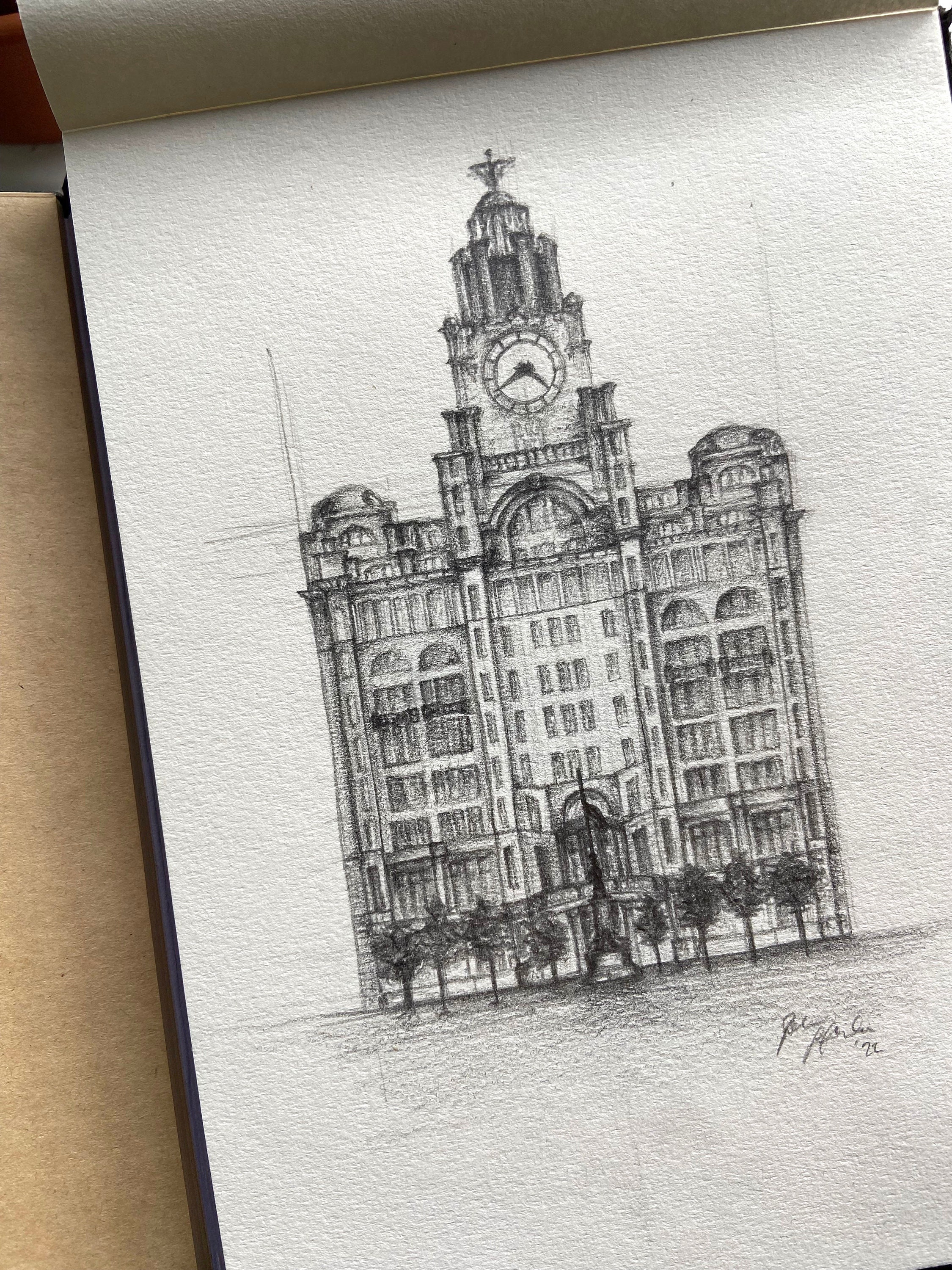 Custom Pencil Drawing House, Building, Architecture Original Bespoke ...