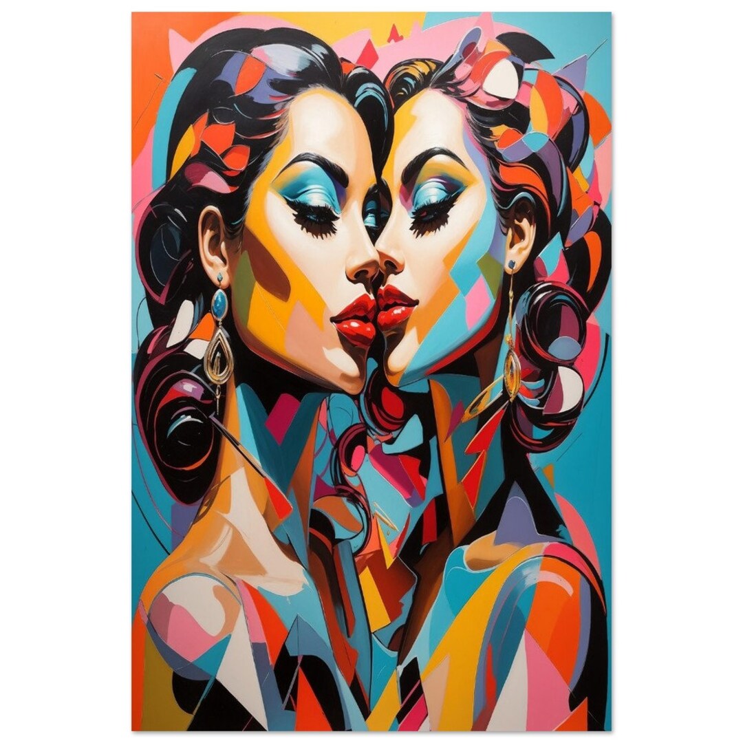 Metal Wall Art Pop Art Passion an Original Colourful Geometric Pop Art ...