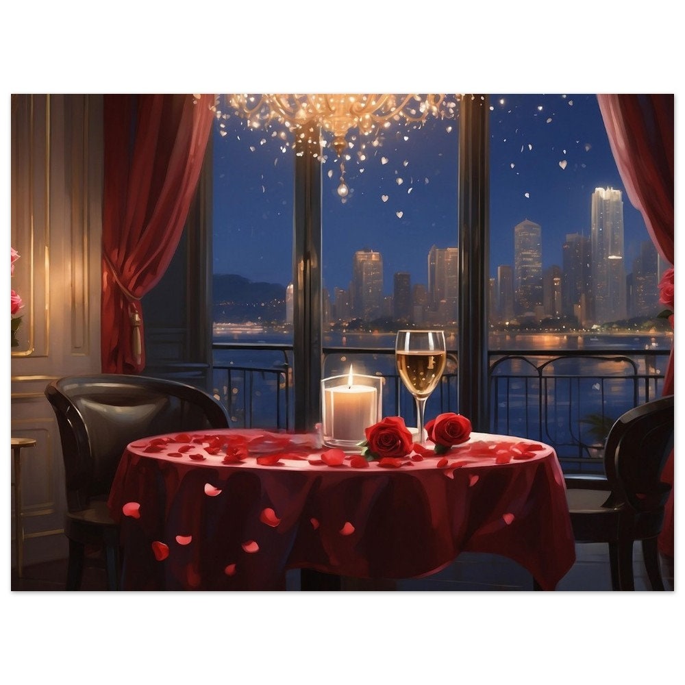 Metal Wall Art Print A Table for Two High Resolution Metal Wall Art - Etsy