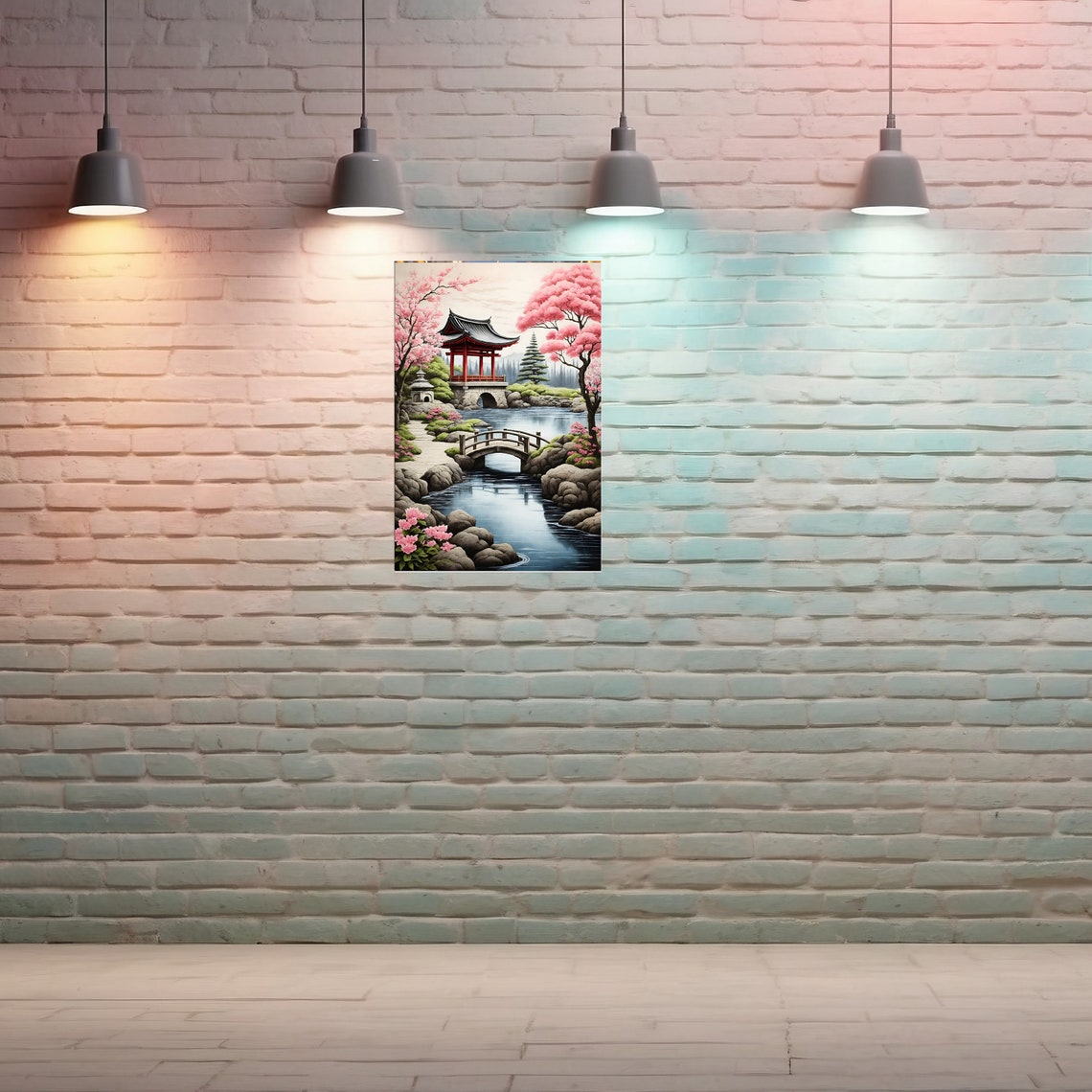 Poster Wall Art Japanese Wall Art the Garden of Heiwa Premium 200 Gsm ...