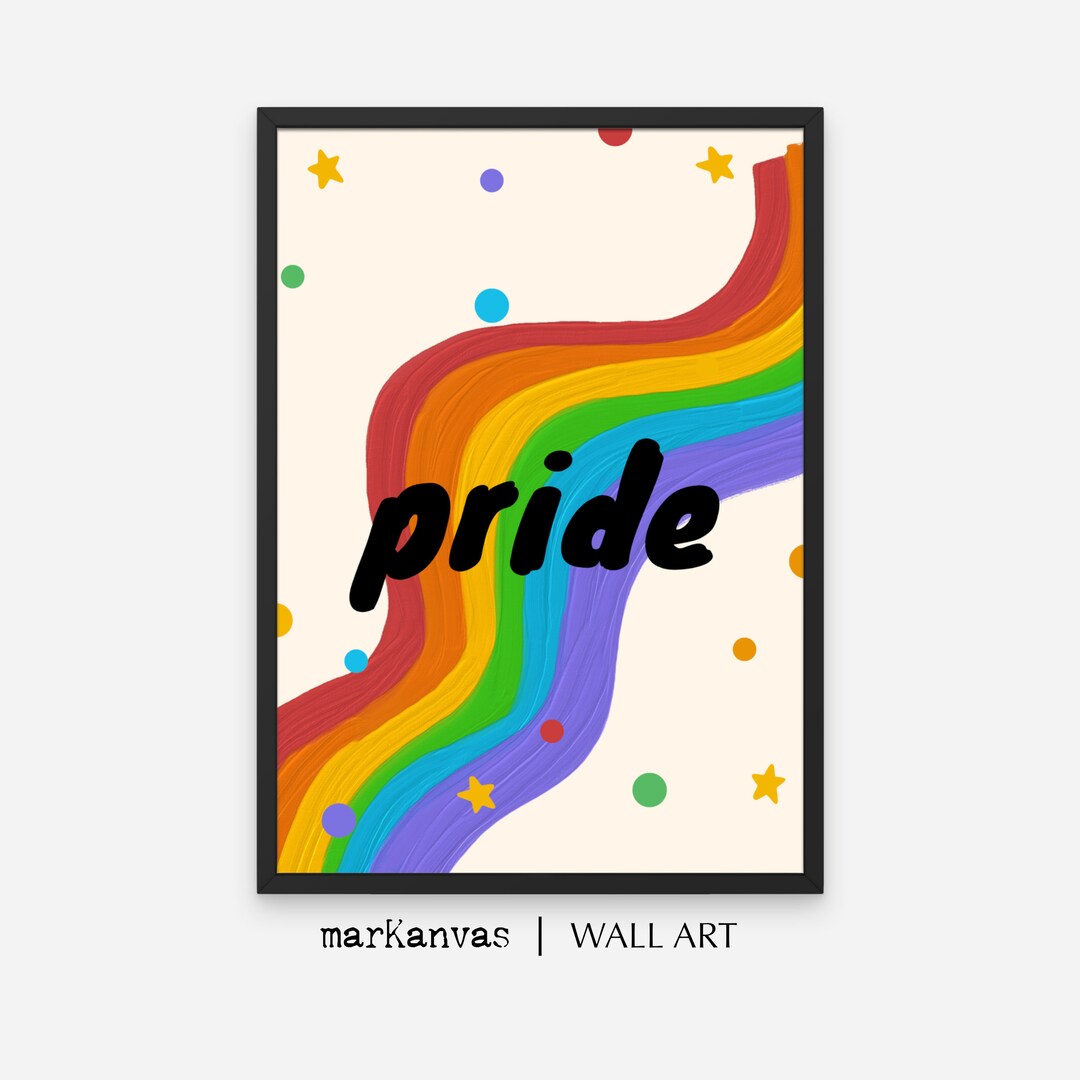 Watercolor Rainbow Pride Poster: LGBTQ Home Decor (digital Download ...