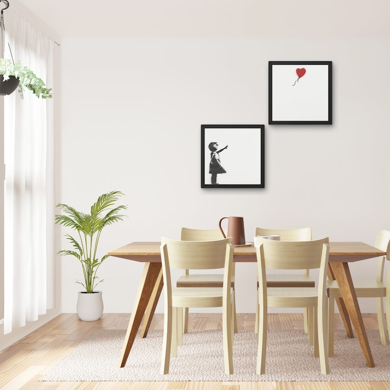 Banksy Girl With Balloon, Wall Set of Prints, Instant Download ...