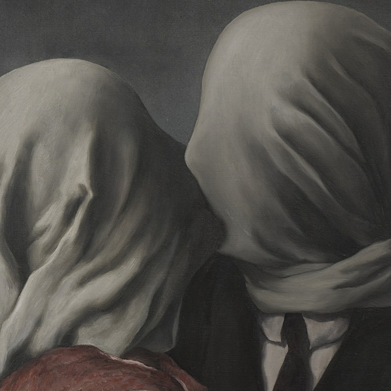 The Lovers by Rene Magritte, Instant DOWNLOAD, Surrealist Art Print ...