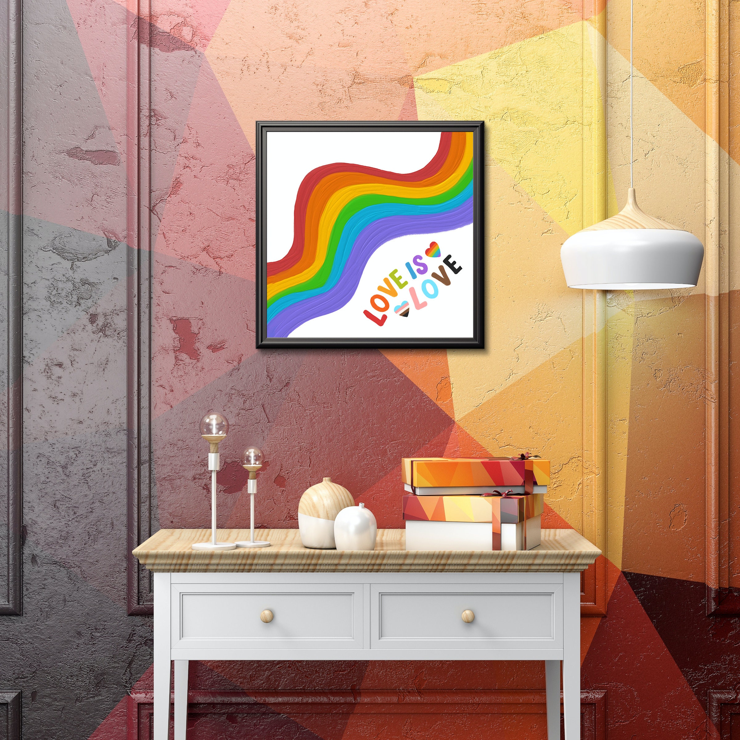 Love is Love Wall Art, LGBTQ Art Print, Instant Download, Subtle Pride ...
