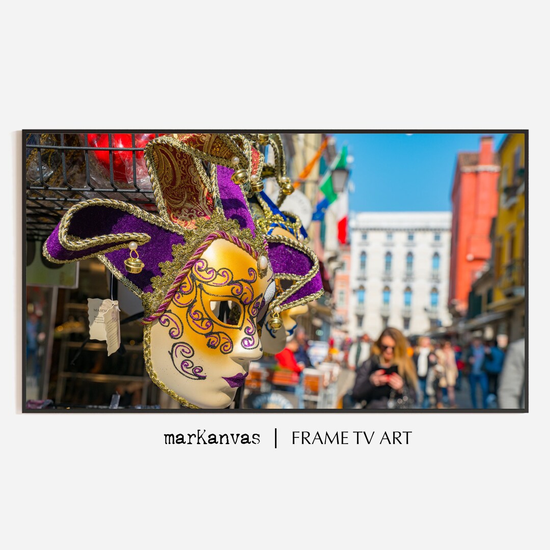 Samsung Frame TV Art, Venetian Jester Mask, Instant DOWNLOAD, Mardi ...