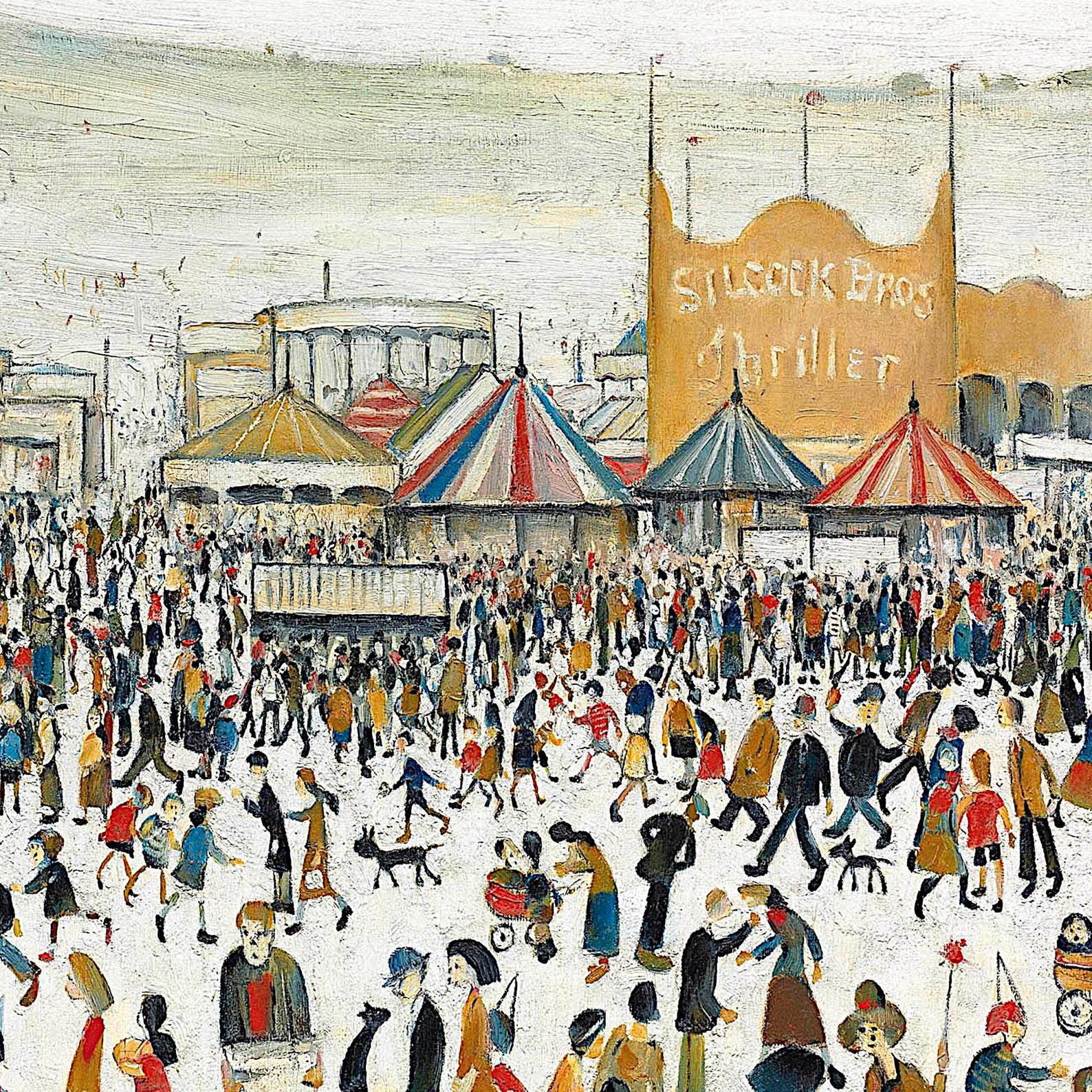 Fun Fair at Daisy Nook, Lowry Frame Tv Art, Cityscape Wall Decor, Art ...