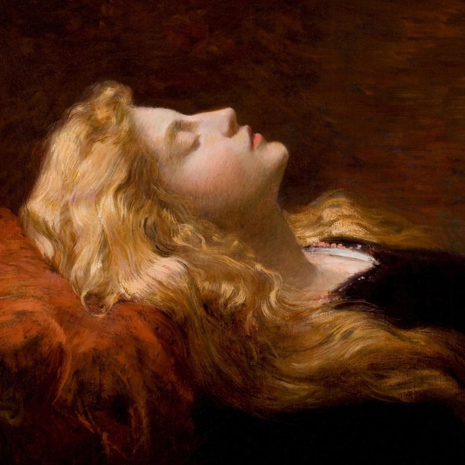 Sleeping Beauty Frame TV Art: Vintage Gilbert Painting (digital ...