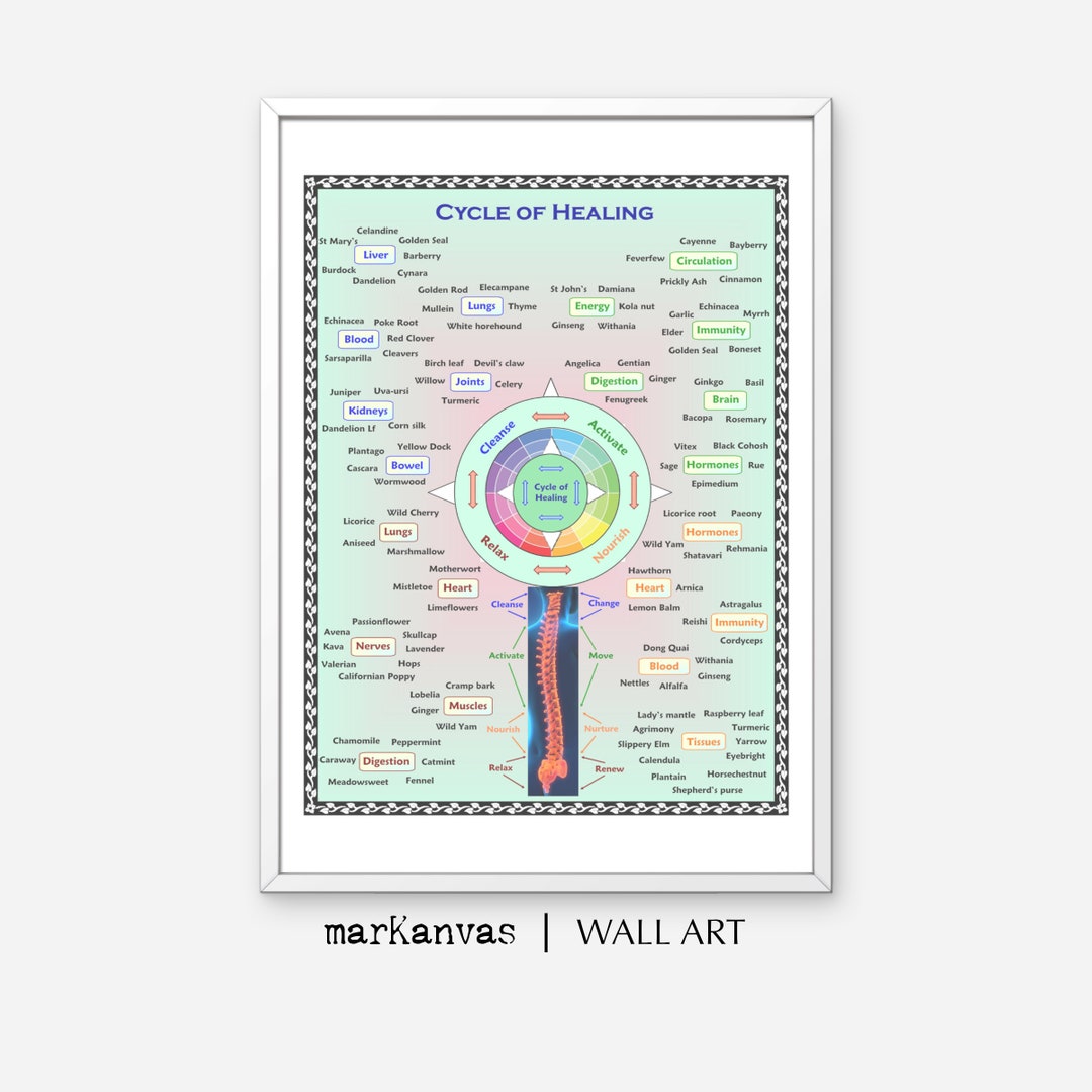 Cycle of Healing Poster, Instant DOWNLOAD, High Quality DIGITAL Print ...