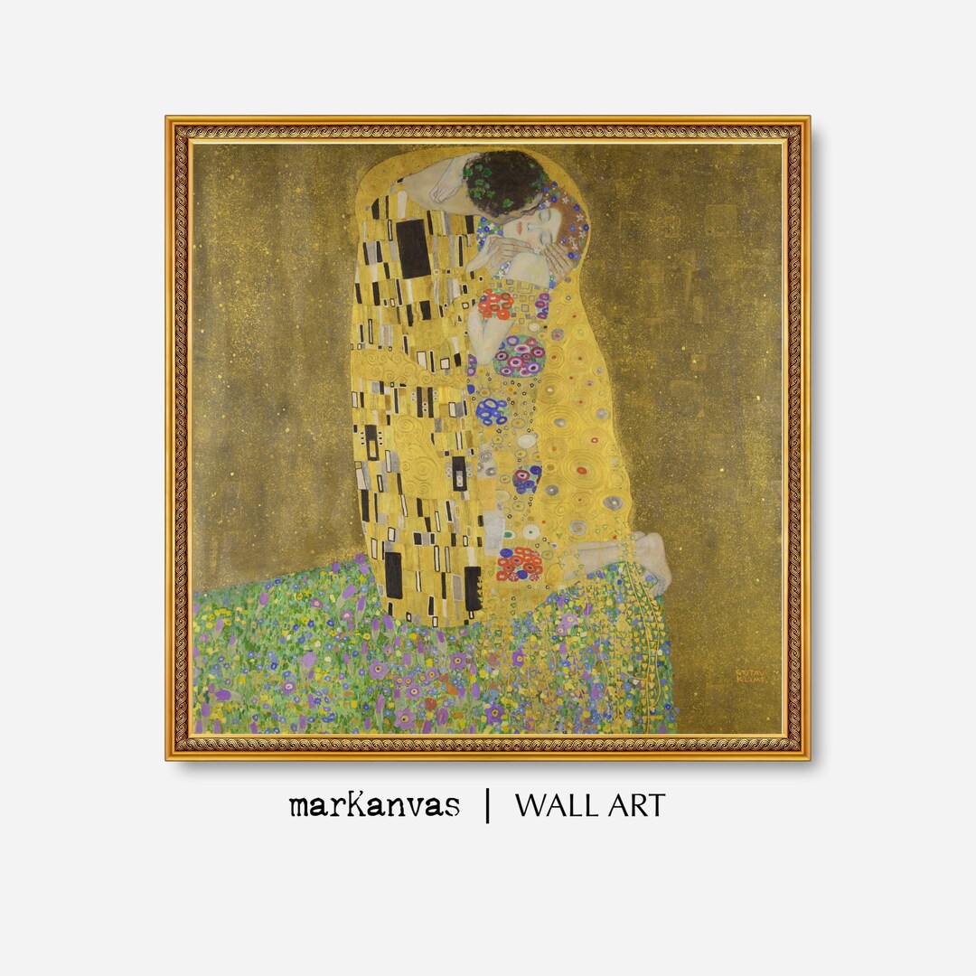 Gustav Klimt Der Kuss Print: Jugendstil Gemälde (Digital Download ...