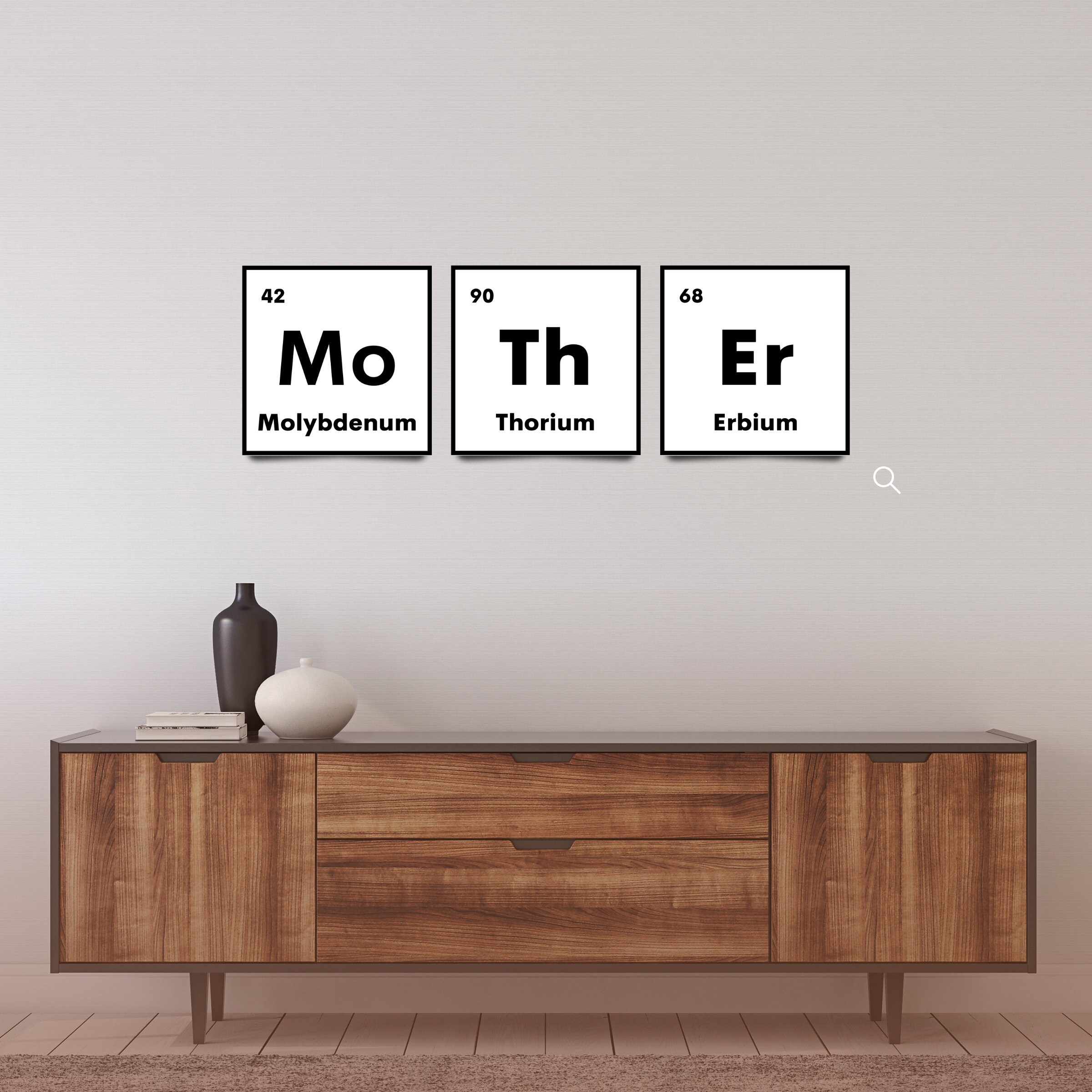 Mother Wall Set of 3, Periodic Table of Elements, Mothers Day Gift for ...