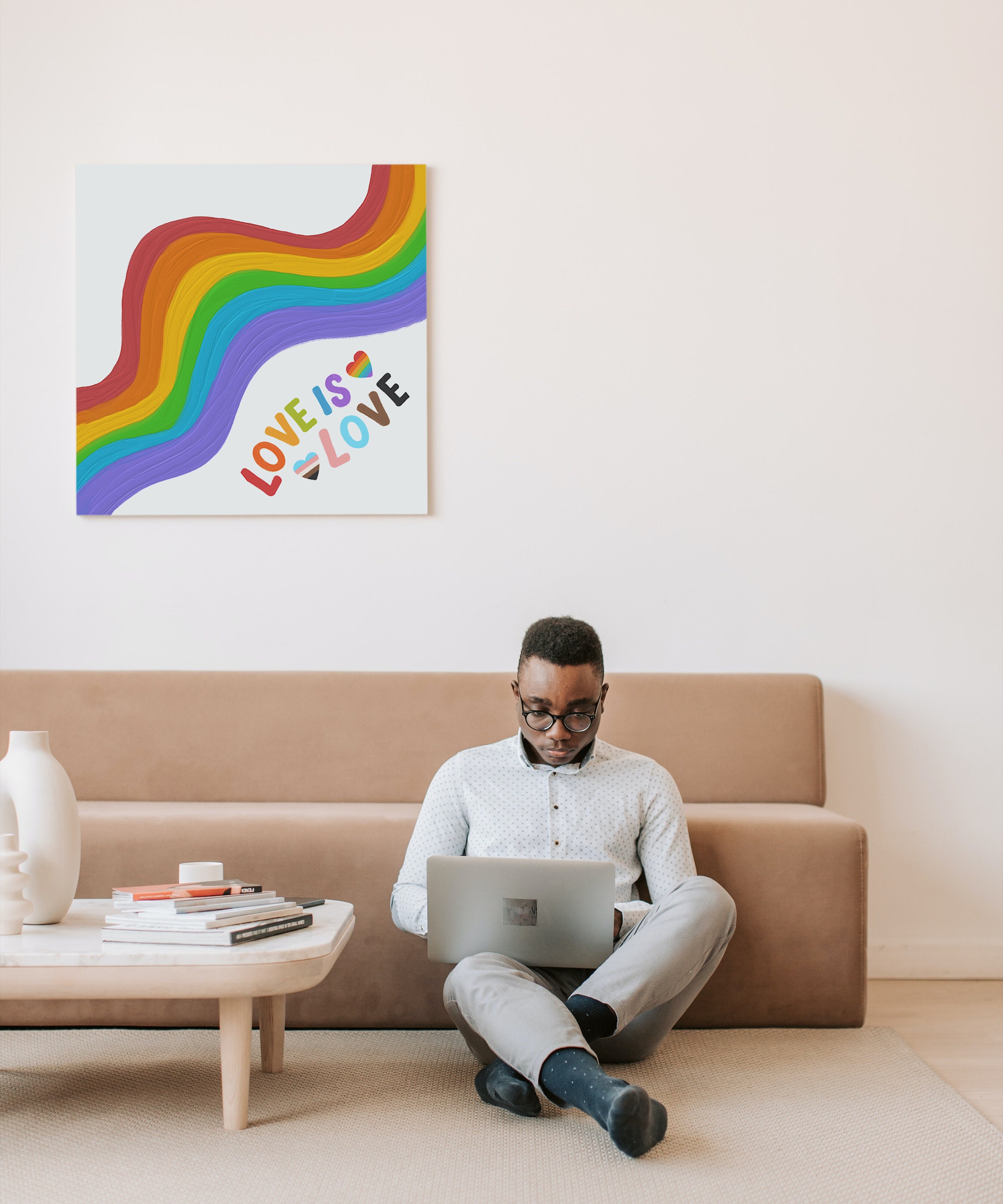 Love is Love Wall Art, LGBTQ Art Print, Instant Download, Subtle Pride ...