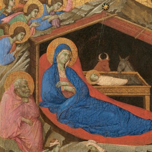 Duccio's Nativity Art Print, Jesus in Crib, Instant DOWNLOAD, PRINTABLE ...
