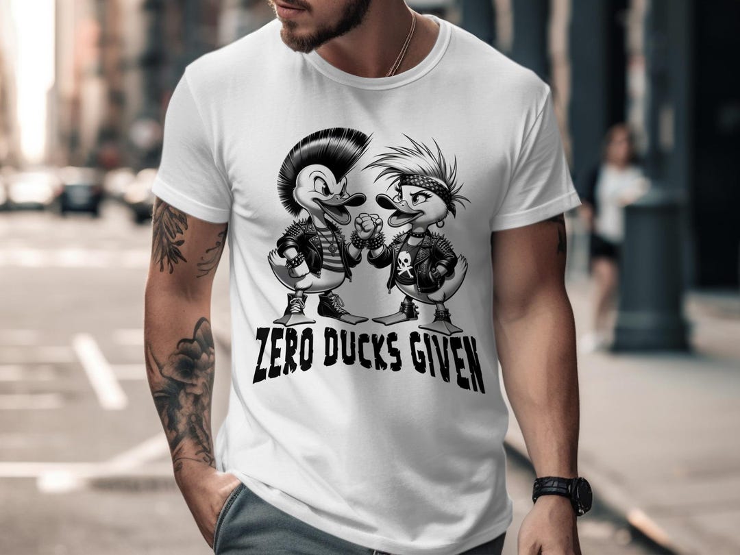 Zero Ducks Given T-shirt: Punk Rock Duck Graphic Tee - Etsy