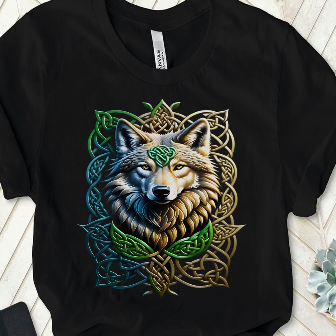 Celtic Art Irish Wolf With Celtic Knot Design, Irish Art, Wolf Art ...
