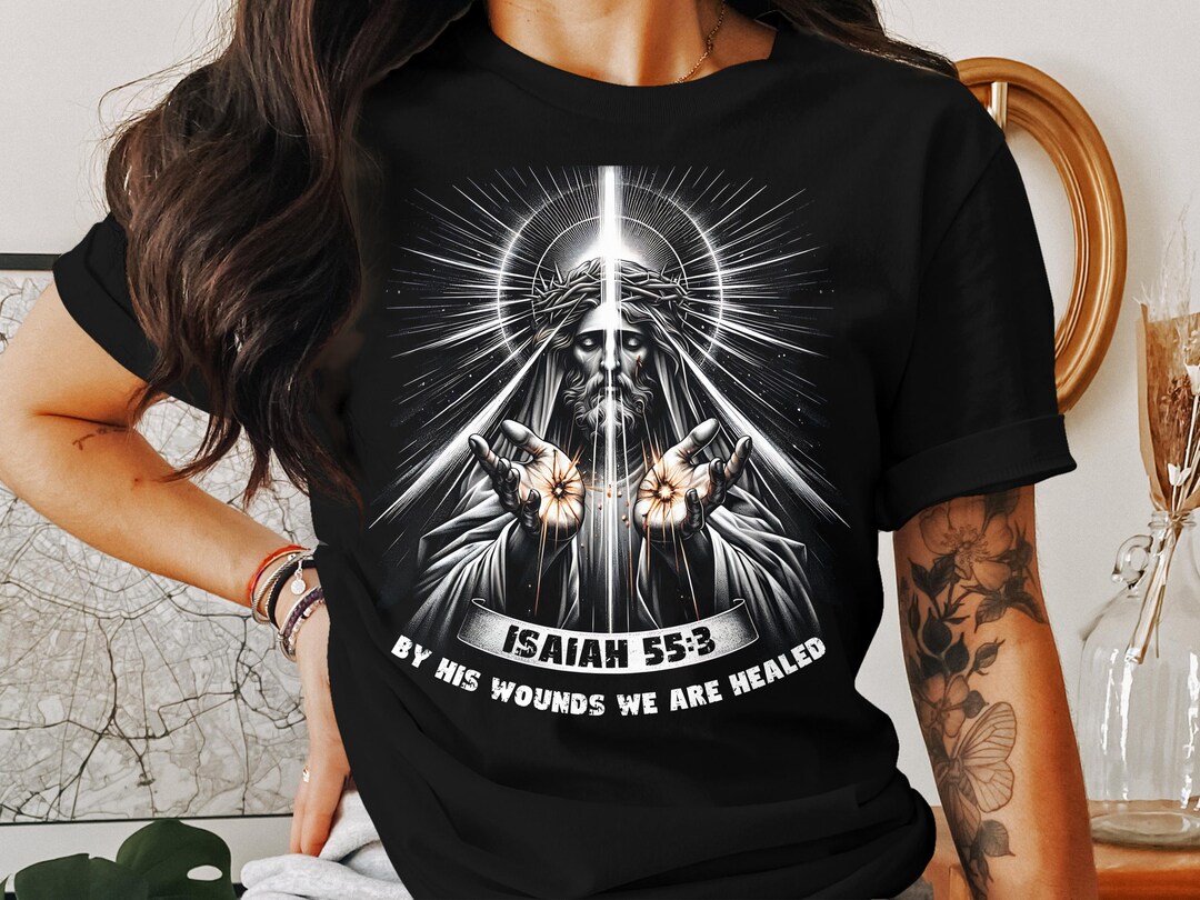Jesus Christ Isaiah 55 3 Graphic T Shirt, Religious Art Clothing ...