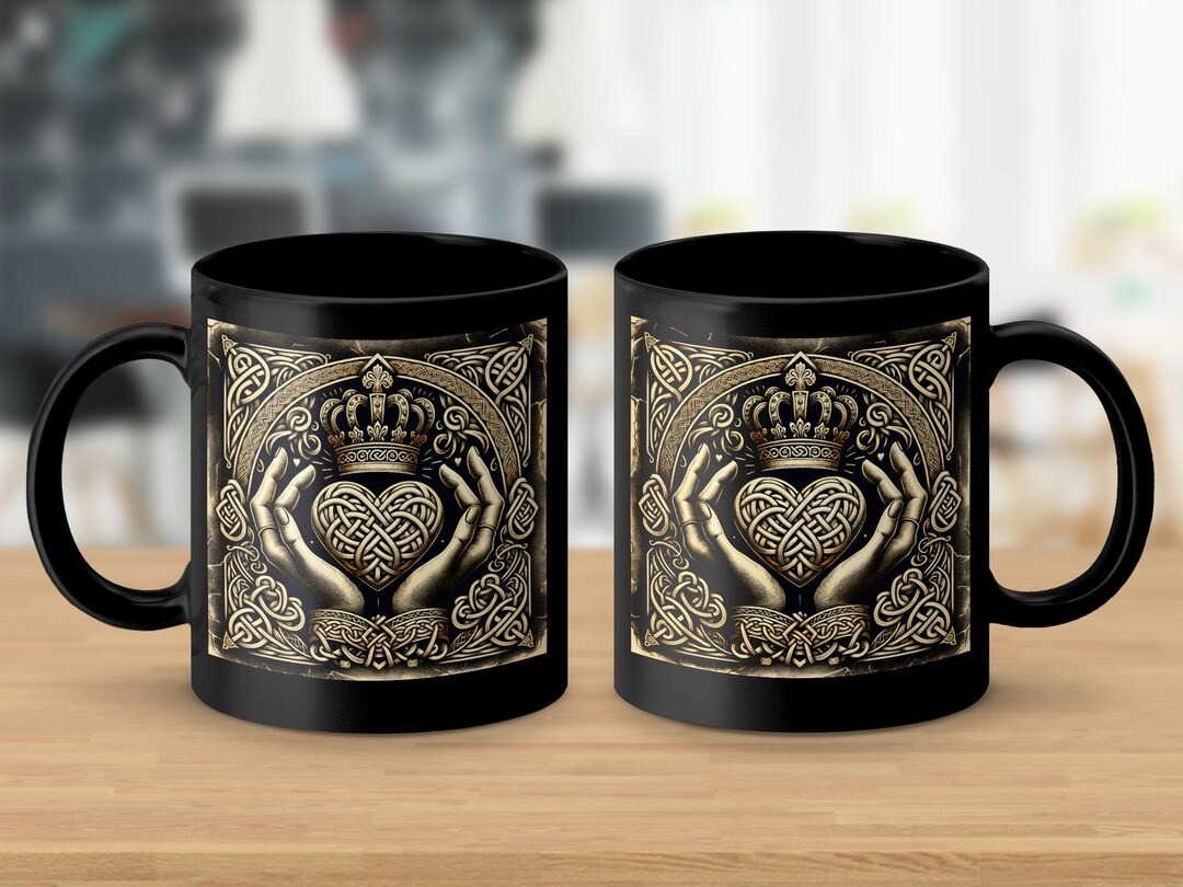 Irish Claddagh Design Mug, Irish Gift, Celtic Mug, Claddagh Cup, Irish ...