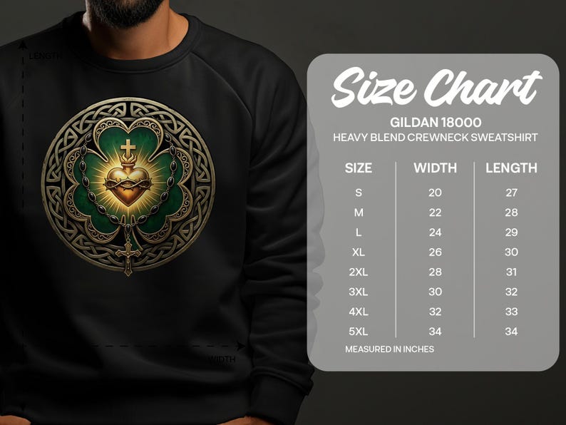 Camiseta irlandesa del Sagrado Corazón con diseño de nudo celta de ...