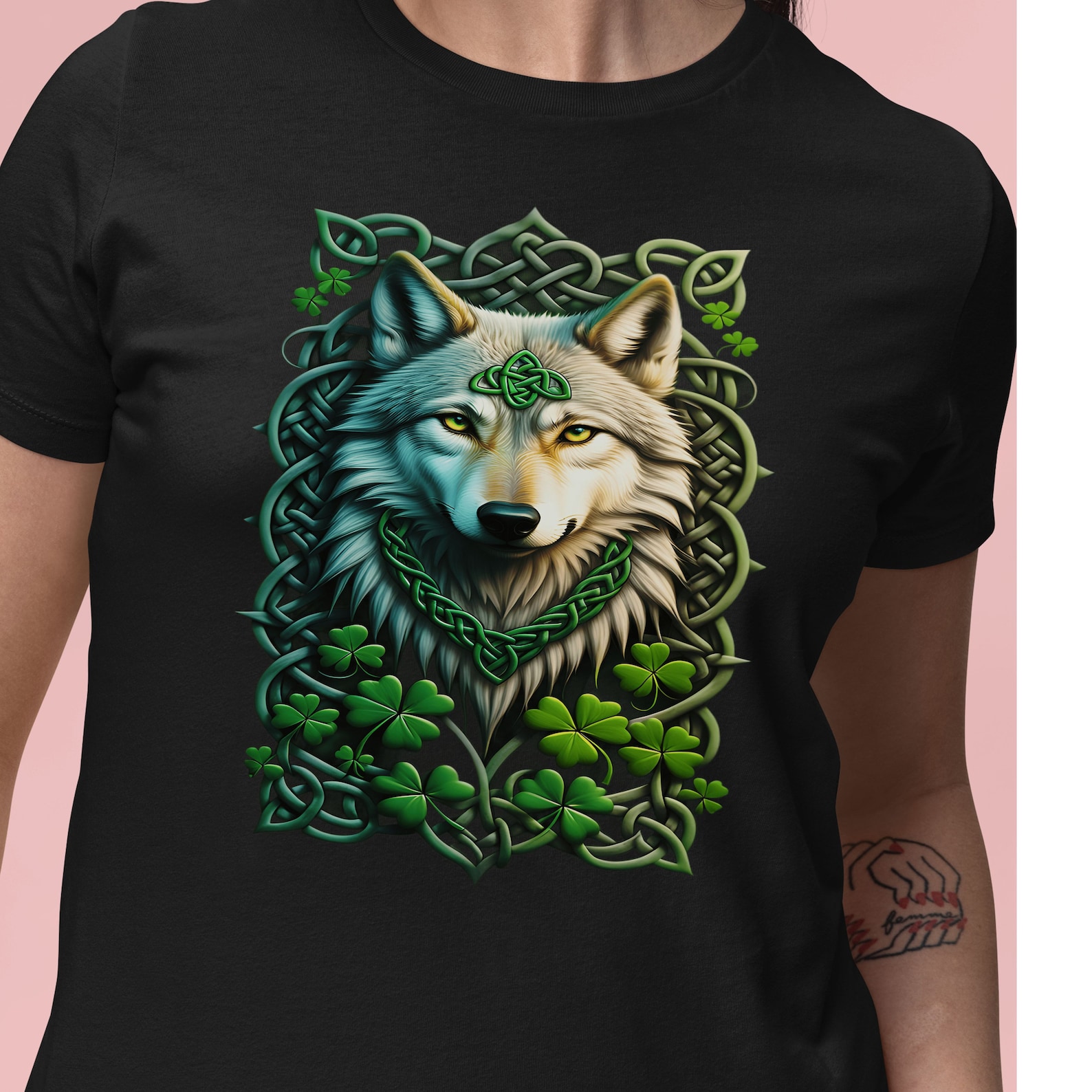 Celtic Art Irish Wolf With Celtic Knot Design, Irish Art, Wolf Art ...