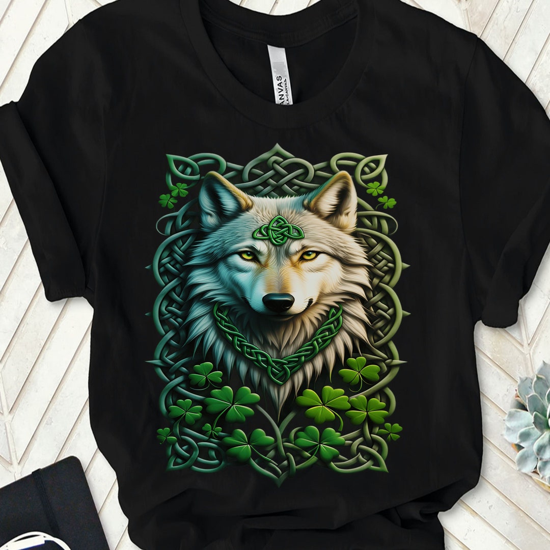 Celtic Art Irish Wolf With Celtic Knot Design, Irish Art, Wolf Art ...