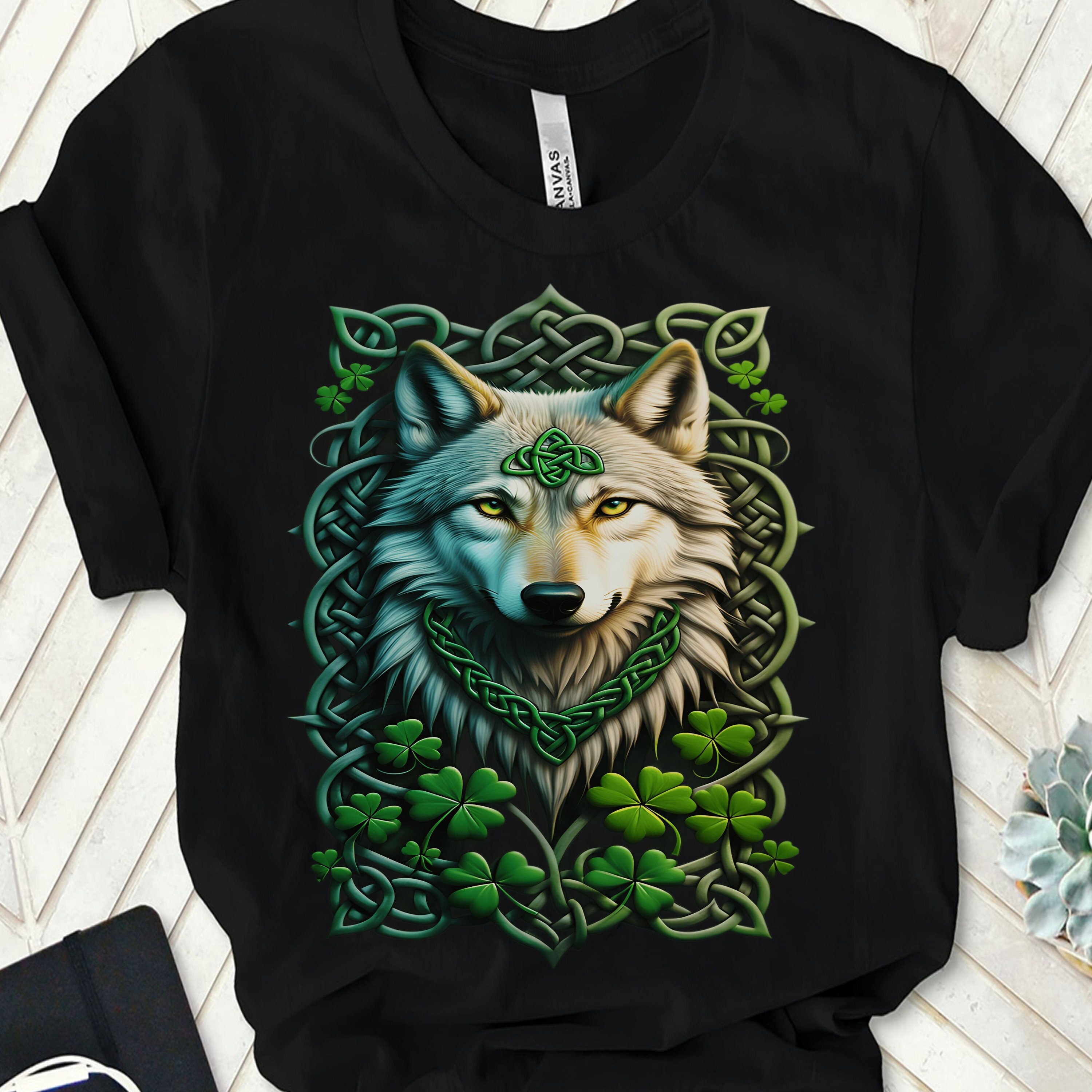 Celtic Art Irish Wolf With Celtic Knot Design, Irish Art, Wolf Art ...