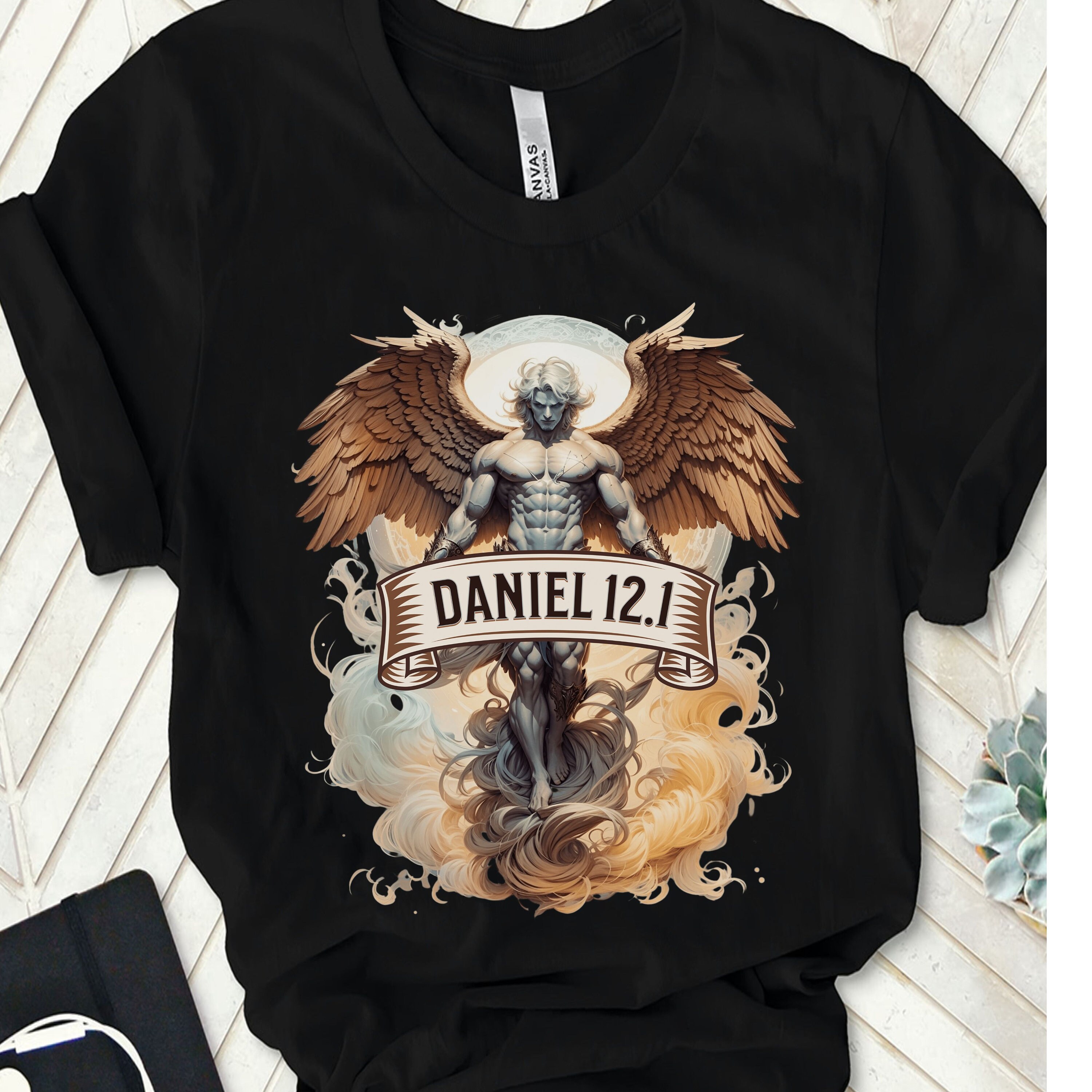 Archangel Michael Daniel 12:1 T-shirt, Angelic Biblical Design, Angelic ...