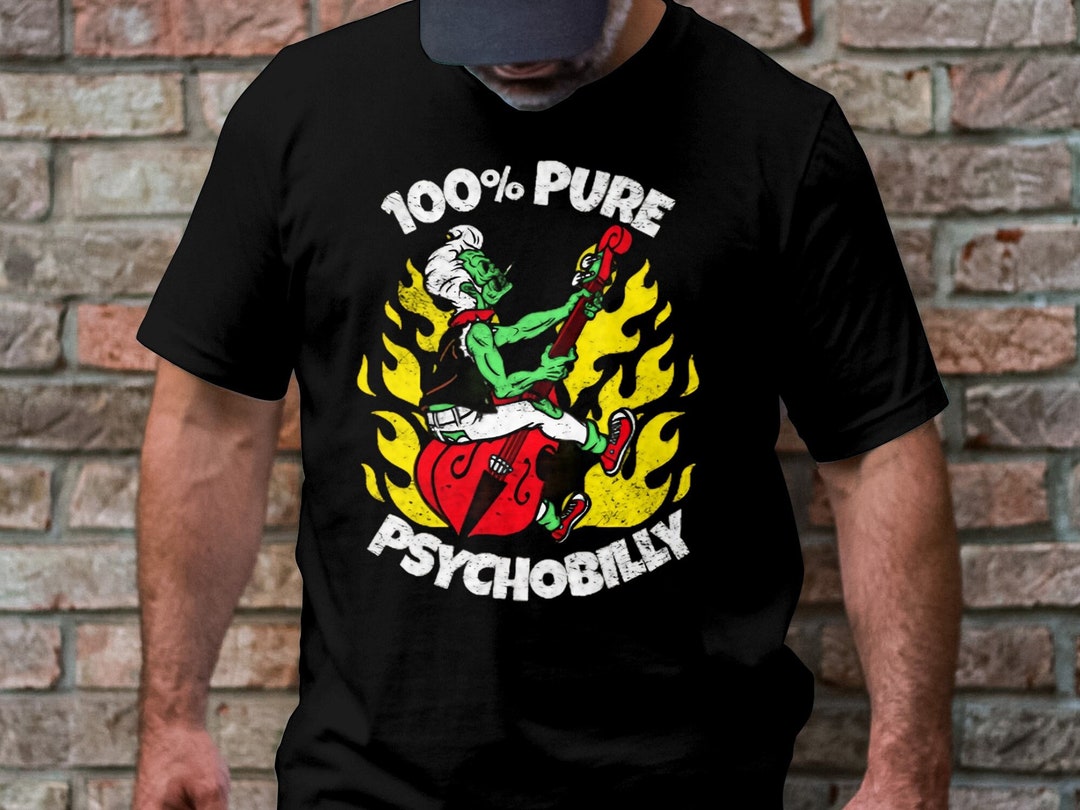 100% Pure Psychobilly, Psychobilly T-shirt, Festival Apparel Rock N ...