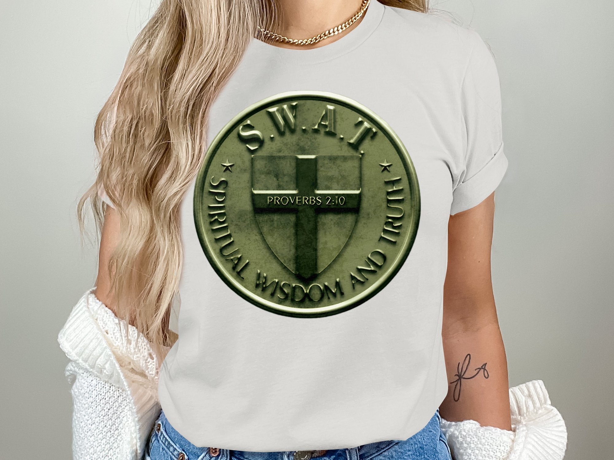 SWAT Spiritual Wisdom and Truth Proverbs 2:10 Emblem T-shirt Design ...