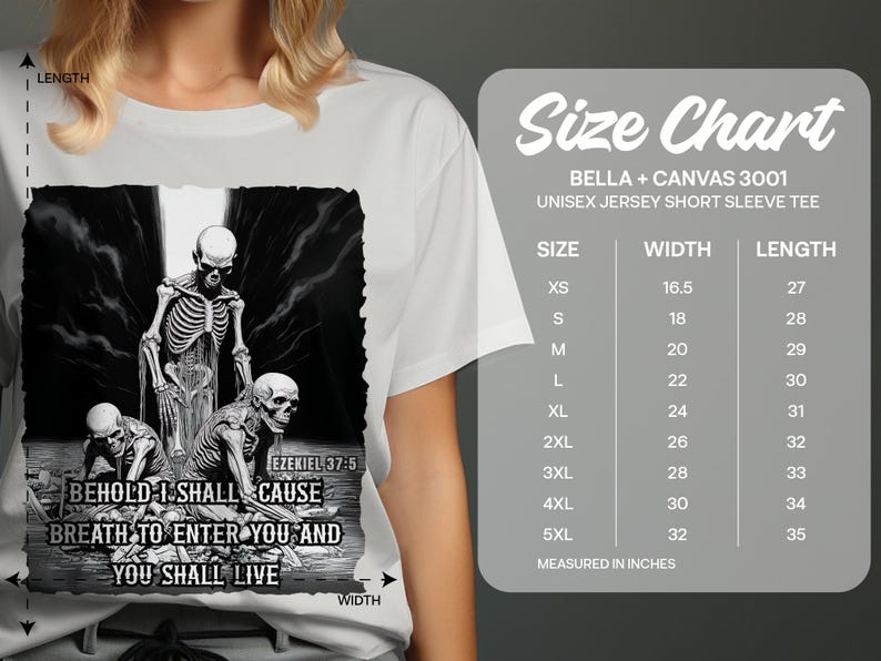 Ezekiel 37 5 T-shirt, Valley of Dry Bones, Breath of Life Skeleton Art ...